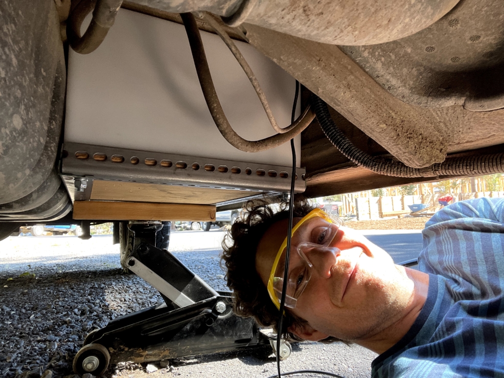 Installing a DIY Gray Water System Under My Sprinter Van