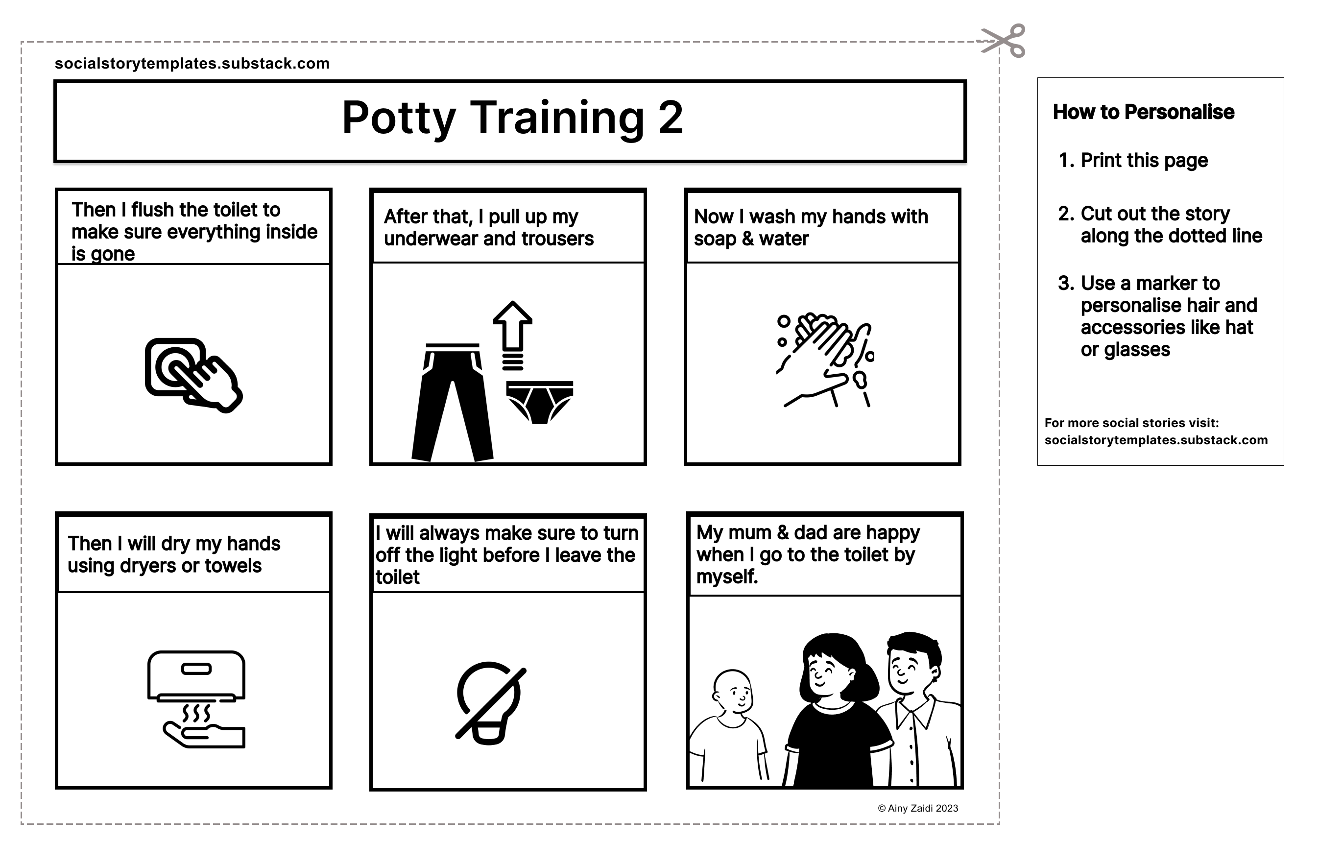 Social Story about Potty Training - by Ainy Zaidi