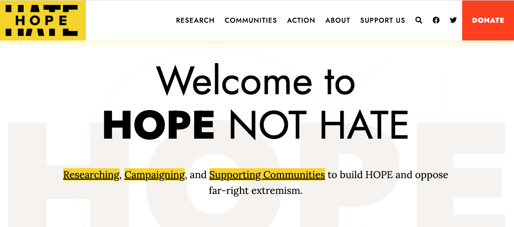 Hope Not Hate Charitable Trust's pointless name change - and what it ...