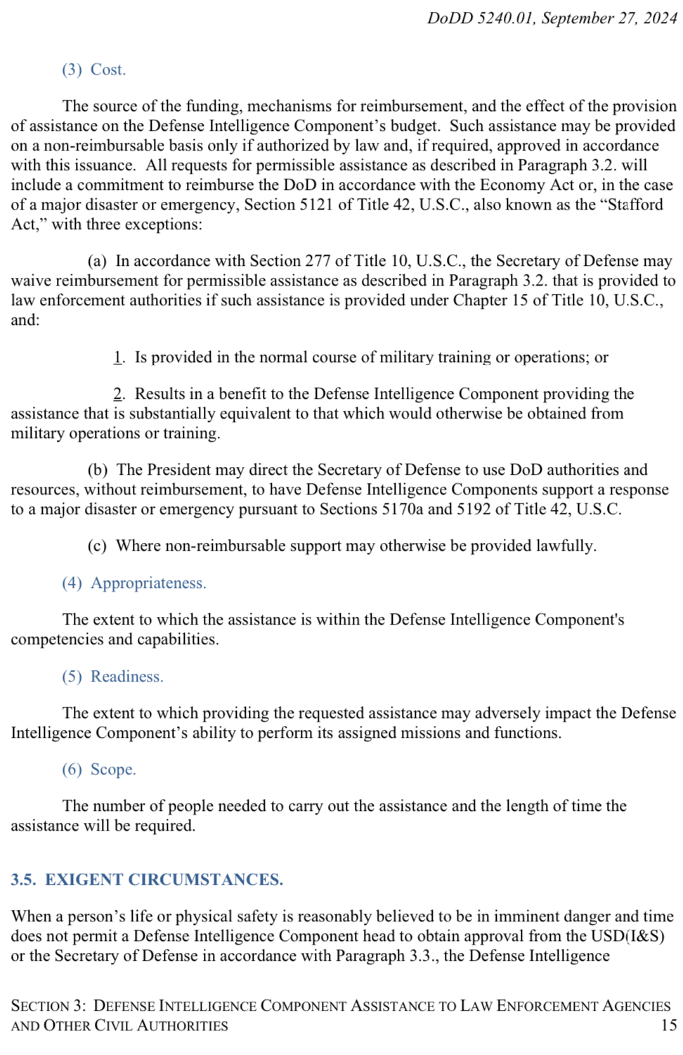 The DoD Quietly Reissues DoD Directive 5240.01, Expanding the Use of ...
