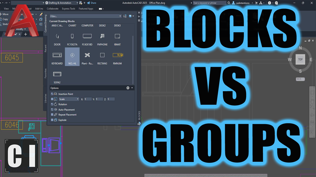 Blocks vs Groups in AutoCAD: When & Why To Use Them