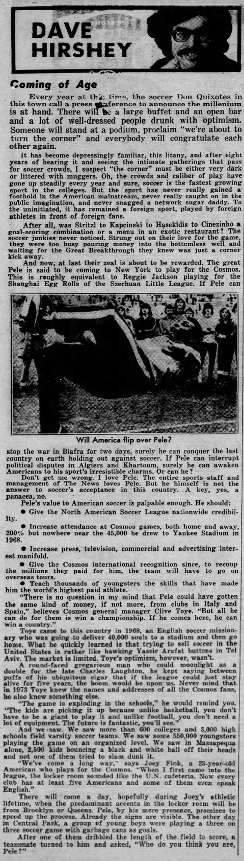 When Pelé Signed With The Cosmos - by Daniel Evensen