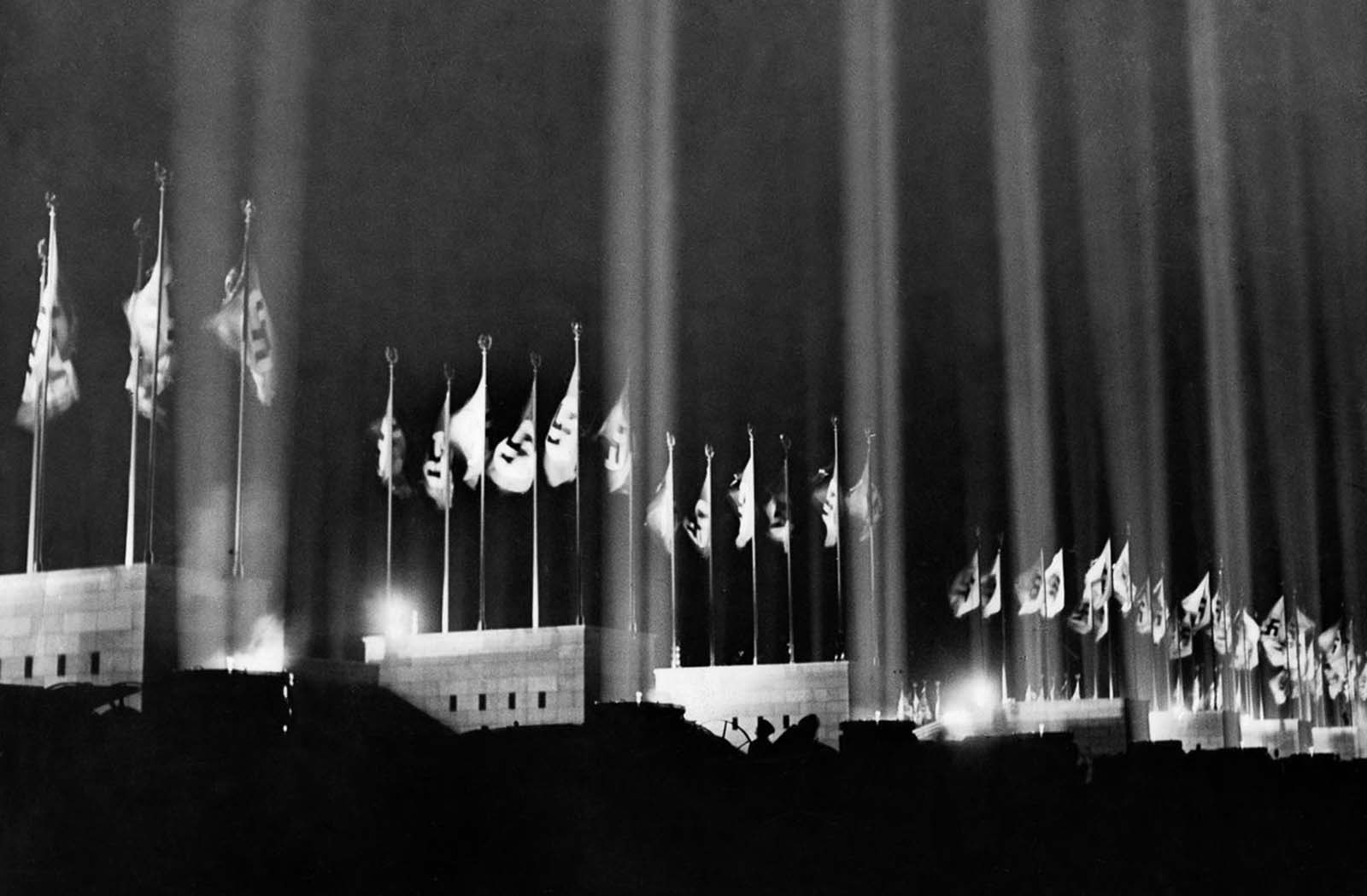 Unseen: The Cathedral of Light at Nazi Rallies, 1937
