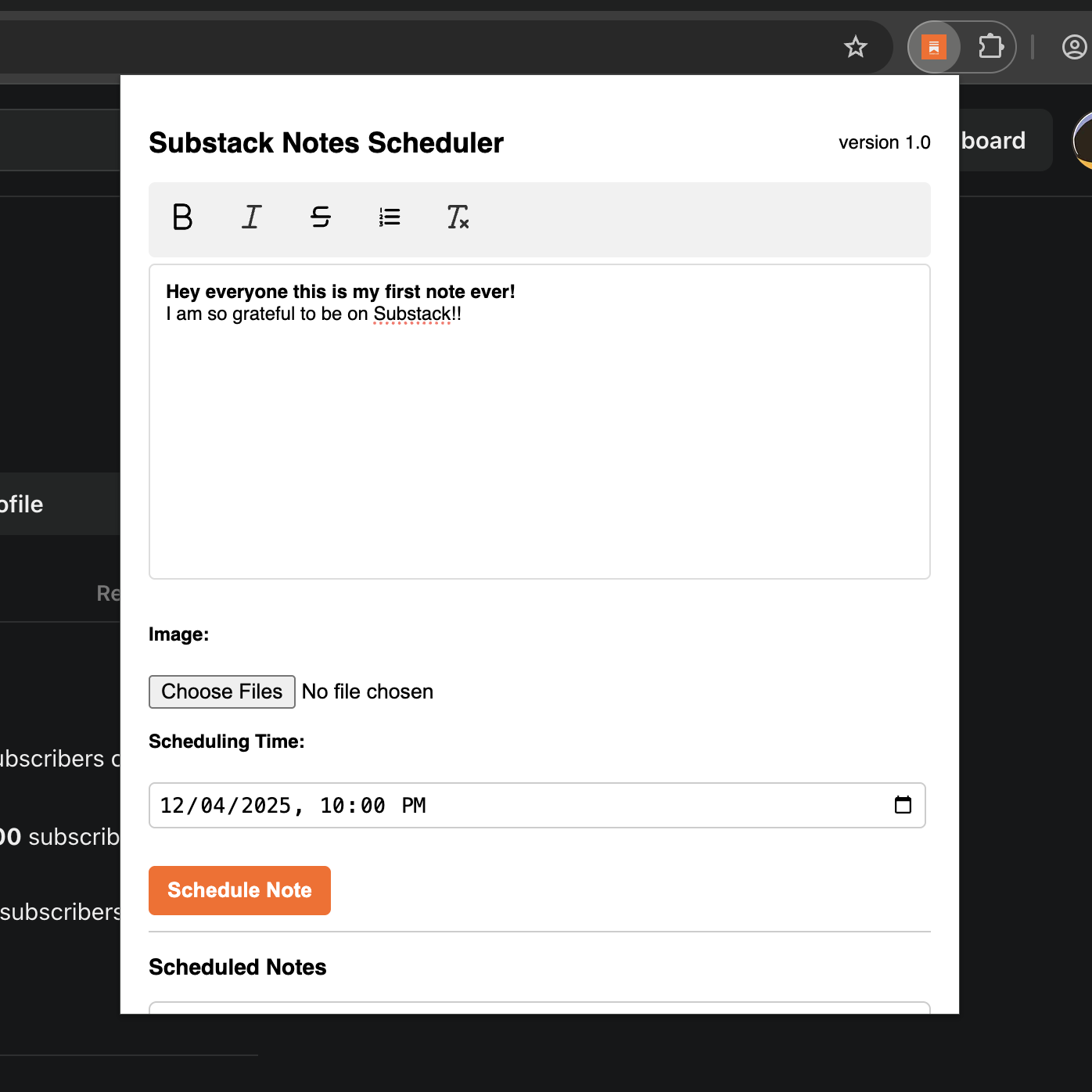 User Guide: Substack Notes Scheduler - by The Urban Monk