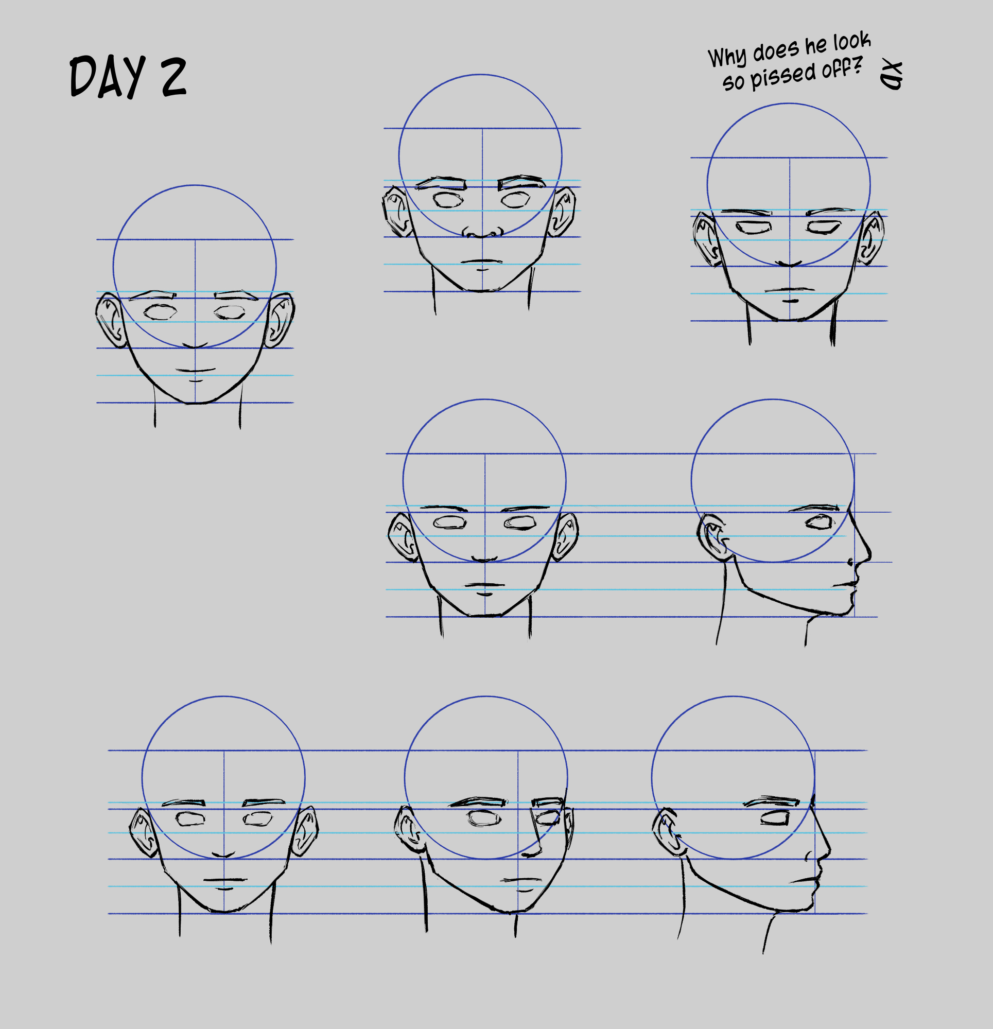 Let's learn to draw portraits in 7 days - by Lilly Mist