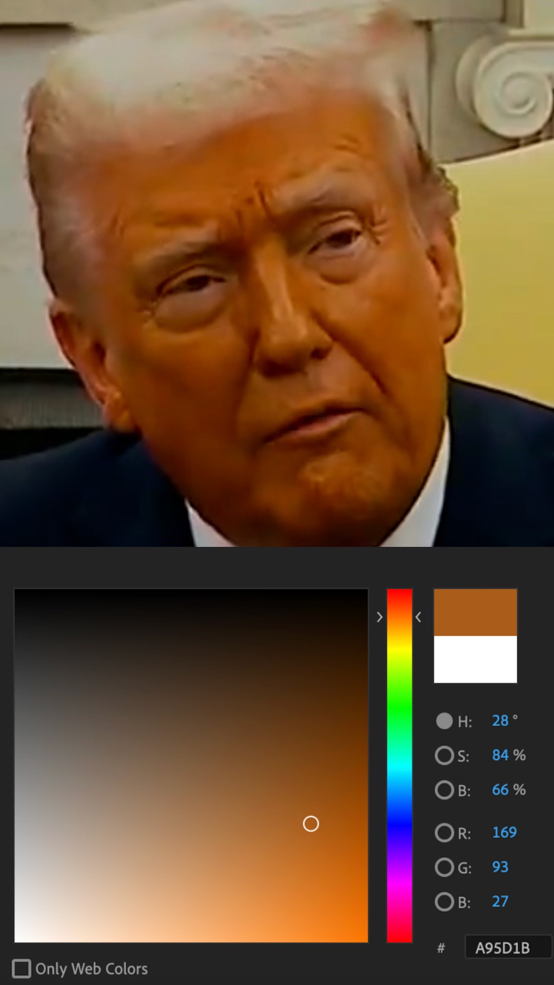 MeidasTouch Network on Substack: "Donald Trump's face color today ...