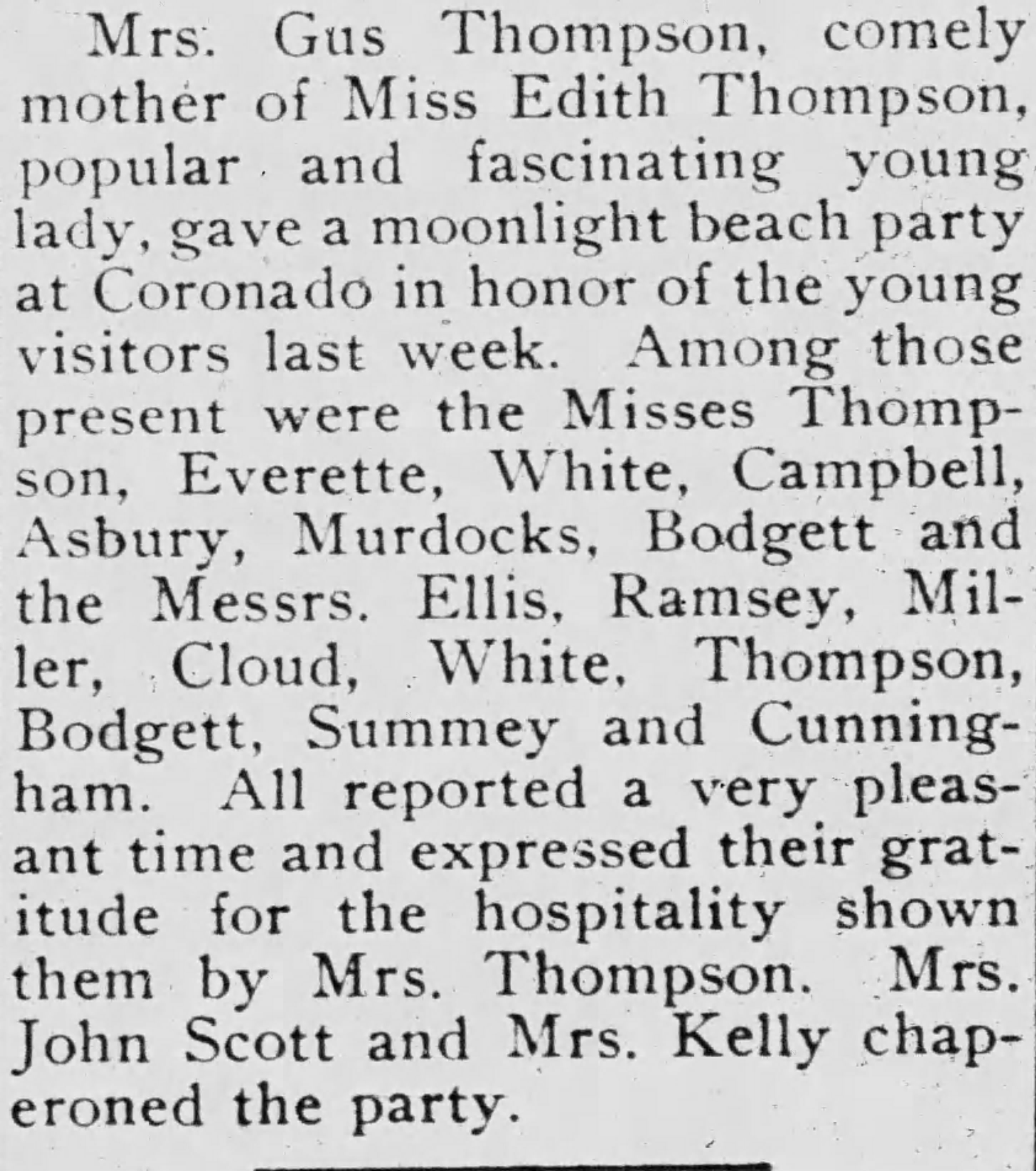 Gus and Emma Thompson, Black Pioneers of Coronado and San Diego, 1886-1958