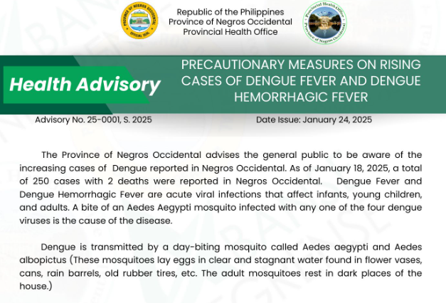 Philippines: Dengue cases up nearly 300% in Negros Occidental early in 2025