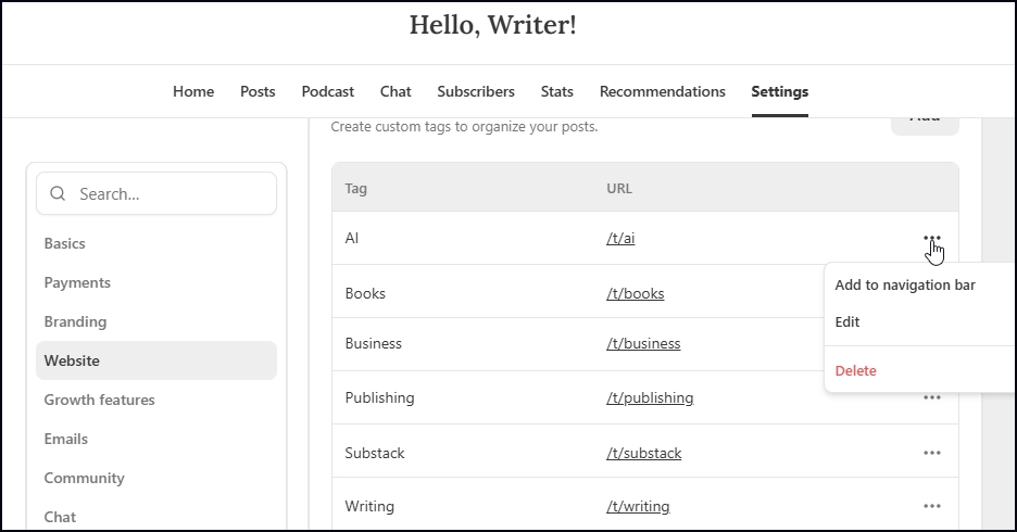 The Best Way To Use Substack Tags - by Linda Caroll