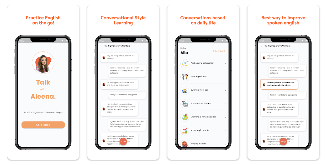 Speak English with Aleena Rais [install the app]