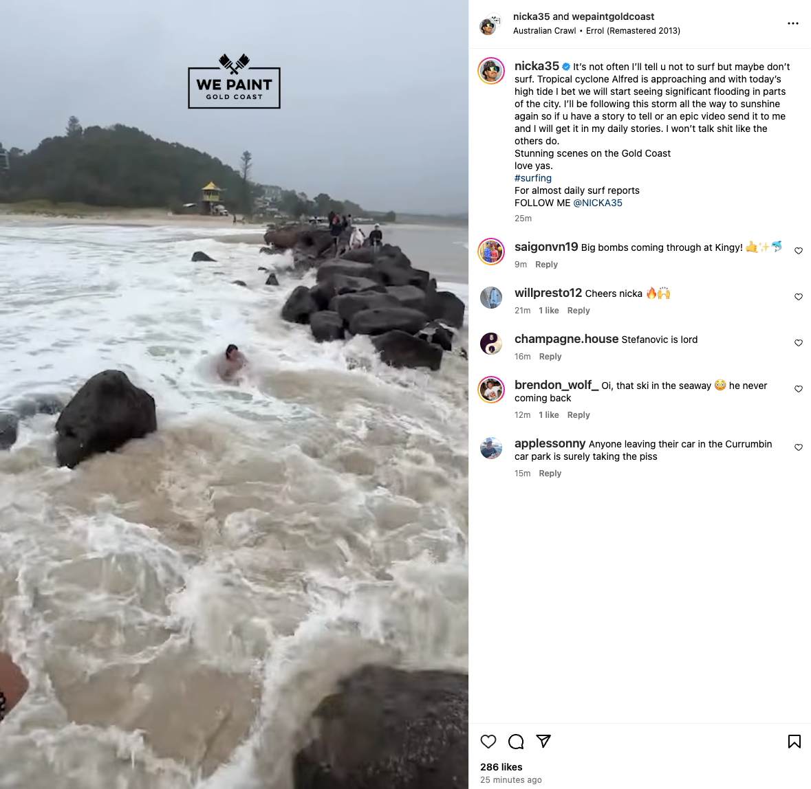 SPECIAL EDITION: GC related Cyclone Alfred and weather live links