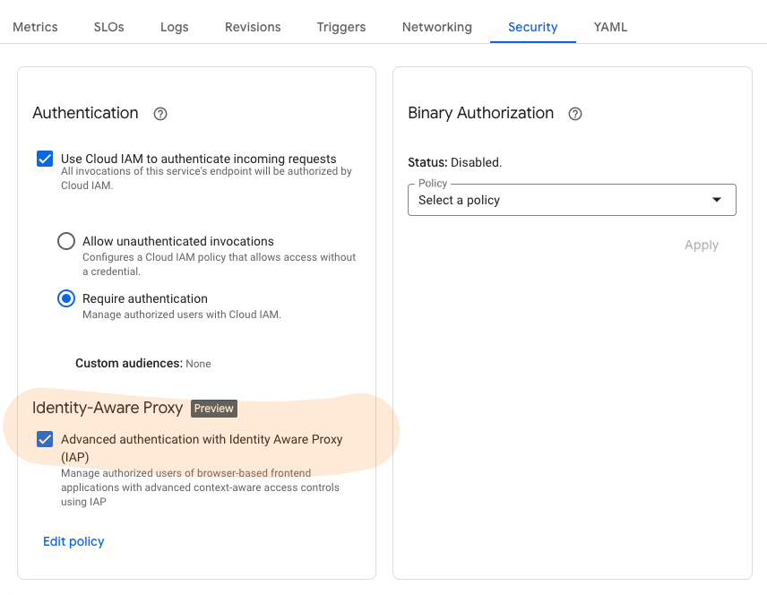 Use IAP on Cloud Run without Load Balancers