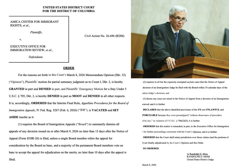 Judge Moss Just Dismantled the BIA Overhaul.