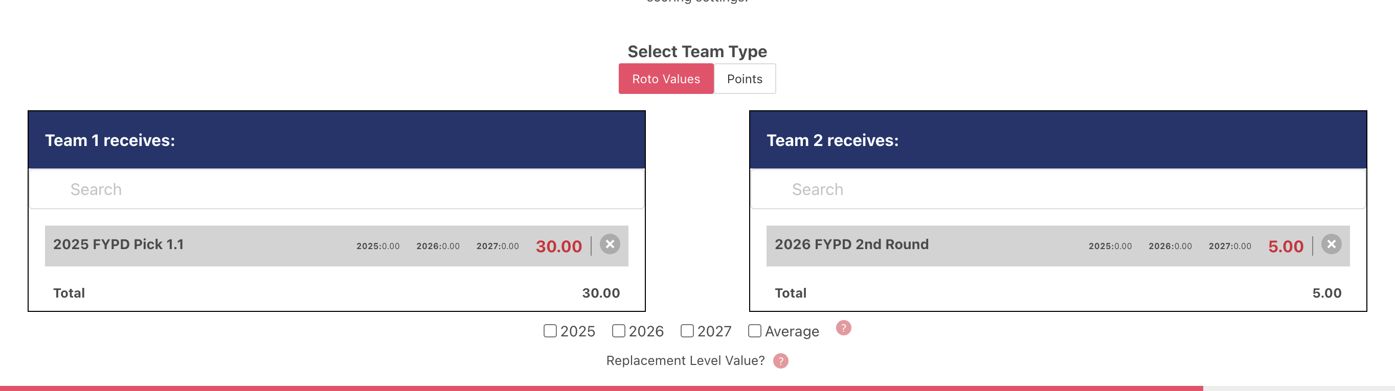 2025 Dynasty Fantasy Baseball Trade Calculator & 3-Year Projections