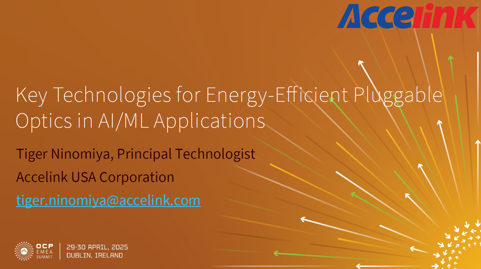 Accelink: Key Technologies for Energy-Efficient Pluggable Optics in AI ...