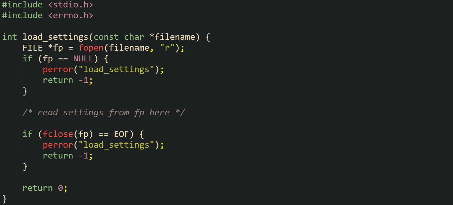 Error Handling With errno and Return Codes in C