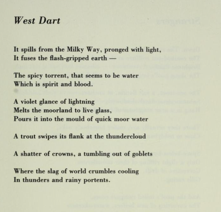 Alice Oswald’s “Dart” (2002): Drowning in the River of Language