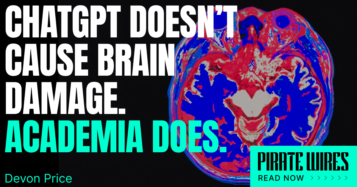 ChatGPT Doesn't Cause Brain Damage. Academia Does.